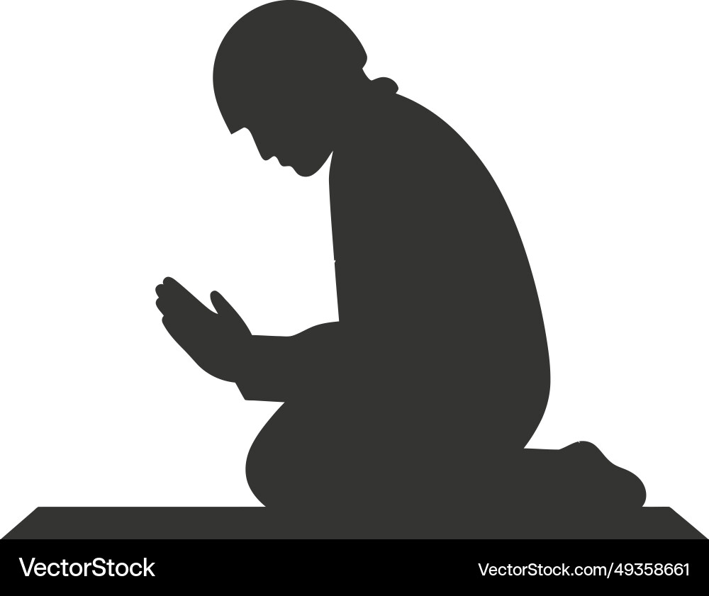 Namaz praying icon Royalty Free Vector Image - VectorStock