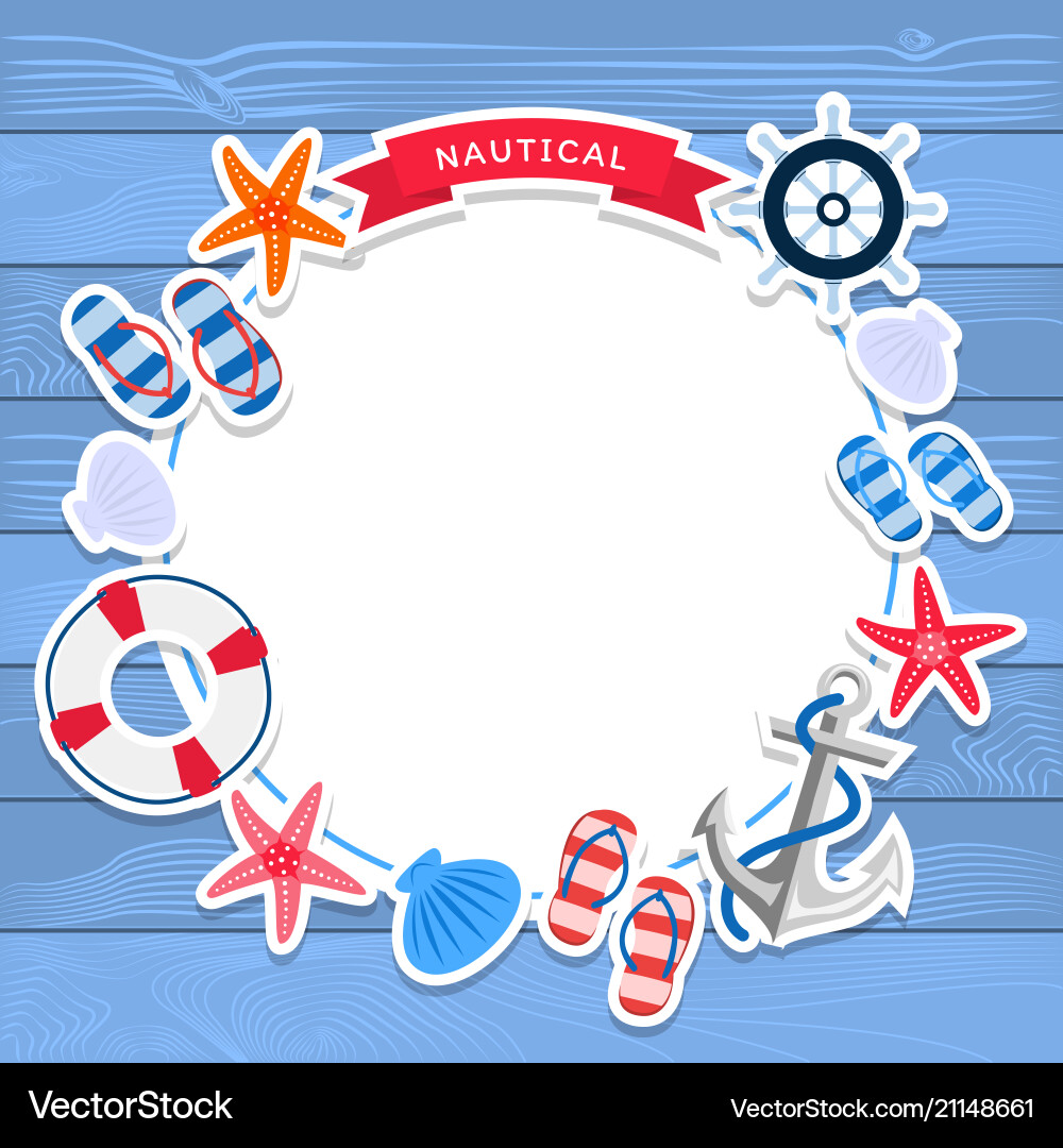 Nautical background design Royalty Free Vector Image