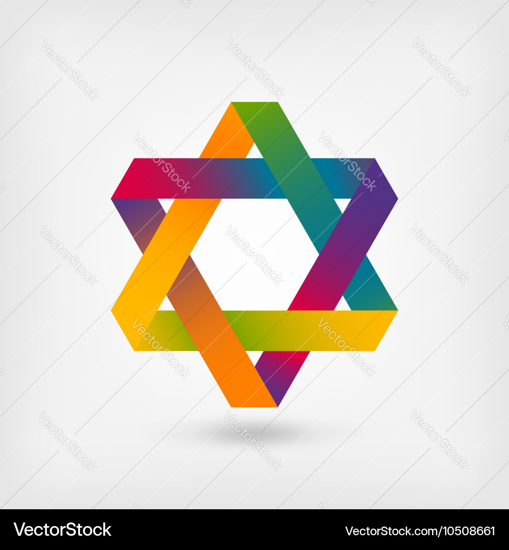 Six-pointed star symbol Royalty Free Vector Image