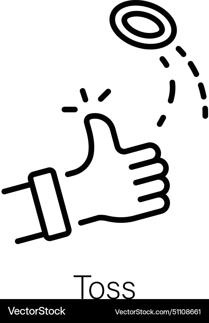 Toss Royalty Free Vector Image - VectorStock