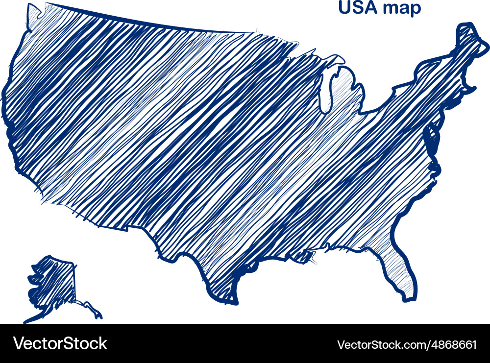 Usa map Royalty Free Vector Image - VectorStock