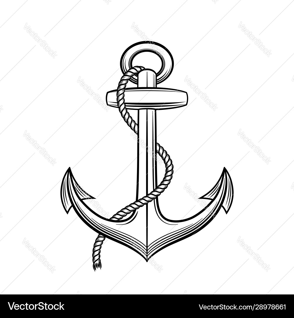 Vintage Anchor Symbol Royalty Free Vector Image