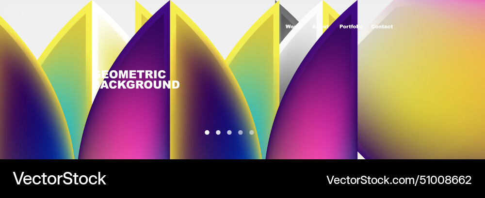 A geometric background with purple yellow Vector Image