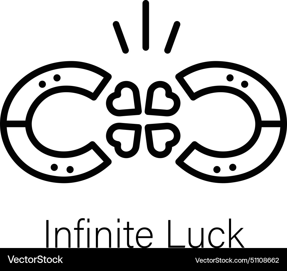 Infinite luck Royalty Free Vector Image - VectorStock