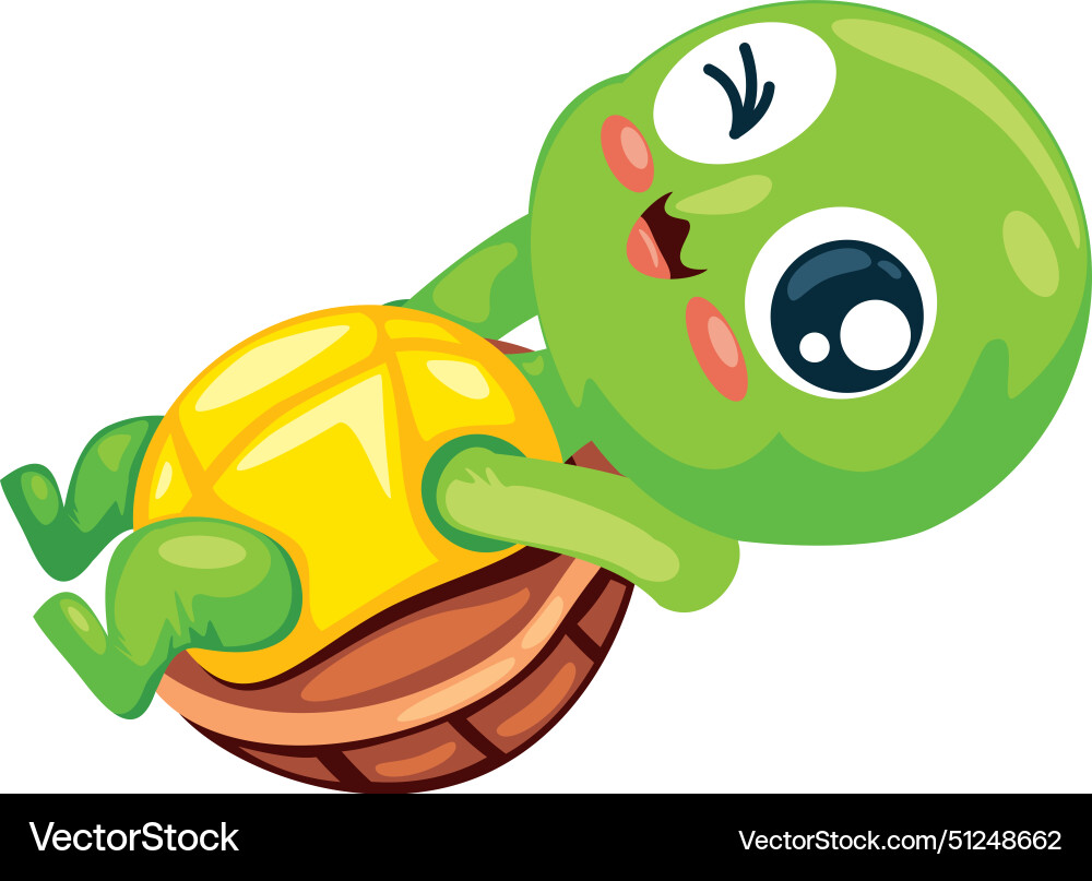 Tortoise wildlife cartoon Royalty Free Vector Image