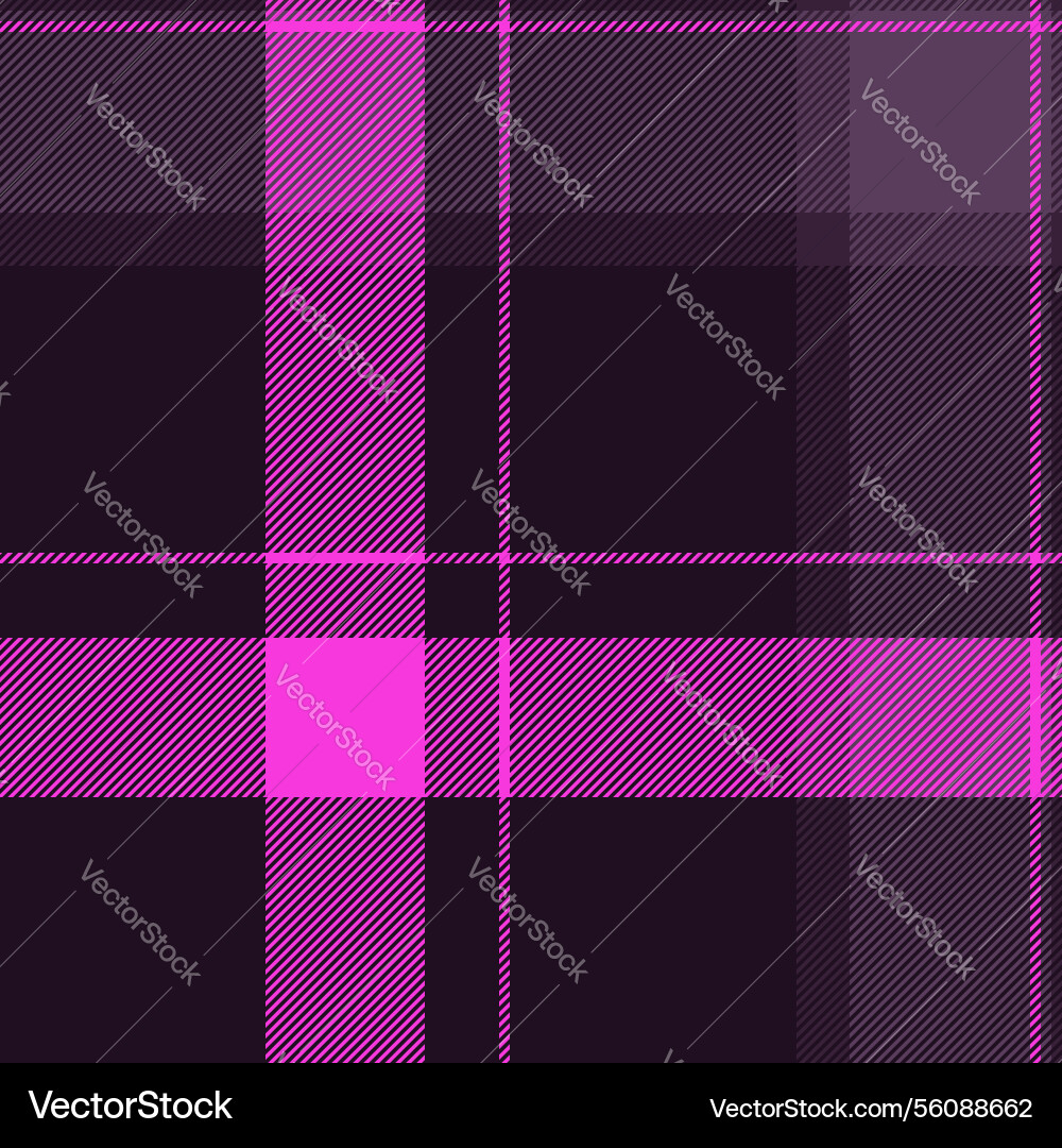 Vibrant pink and dark purple plaid pattern Vector Image