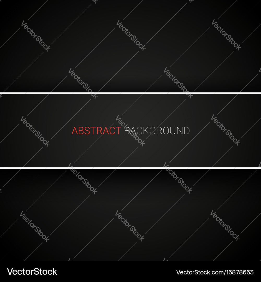 Abstract black background with banner Royalty Free Vector