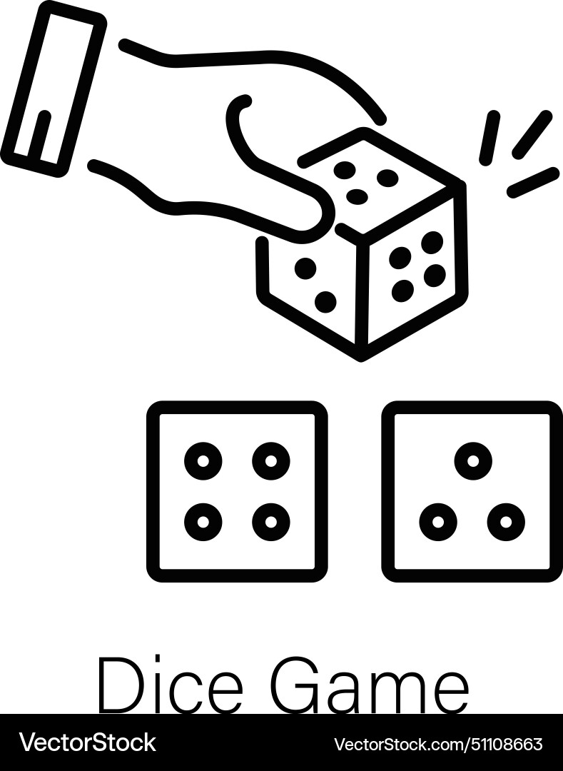 Dice game Royalty Free Vector Image - VectorStock