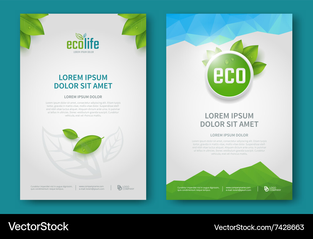 Eco Poster Template Royalty Free Vector Image - VectorStock