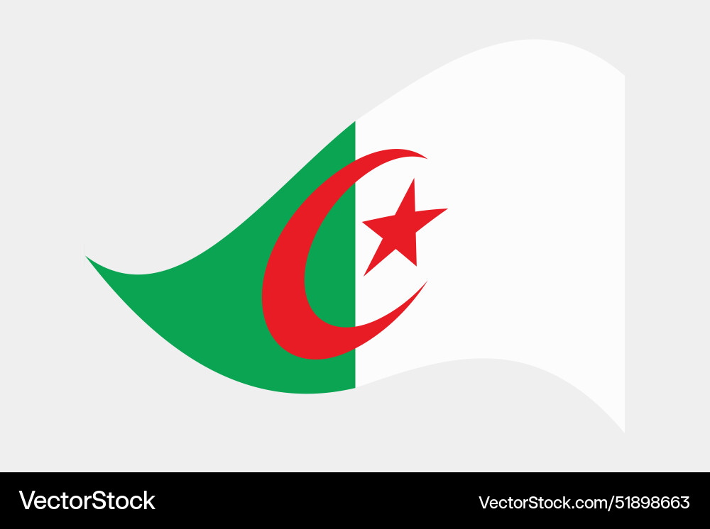 Flag of algeria Royalty Free Vector Image - VectorStock