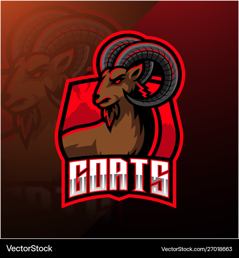 Goat sport mascot logo design Royalty Free Vector Image
