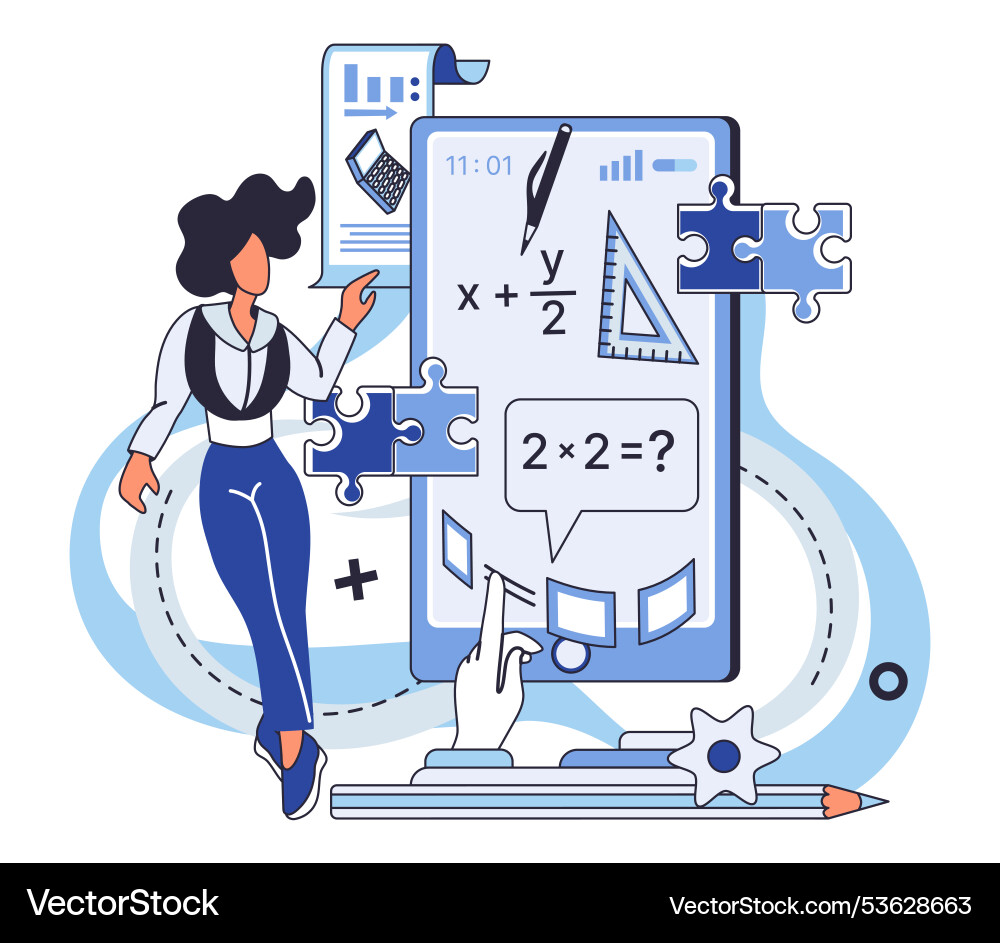 Mathematics mathematical intelligence is guiding Vector Image