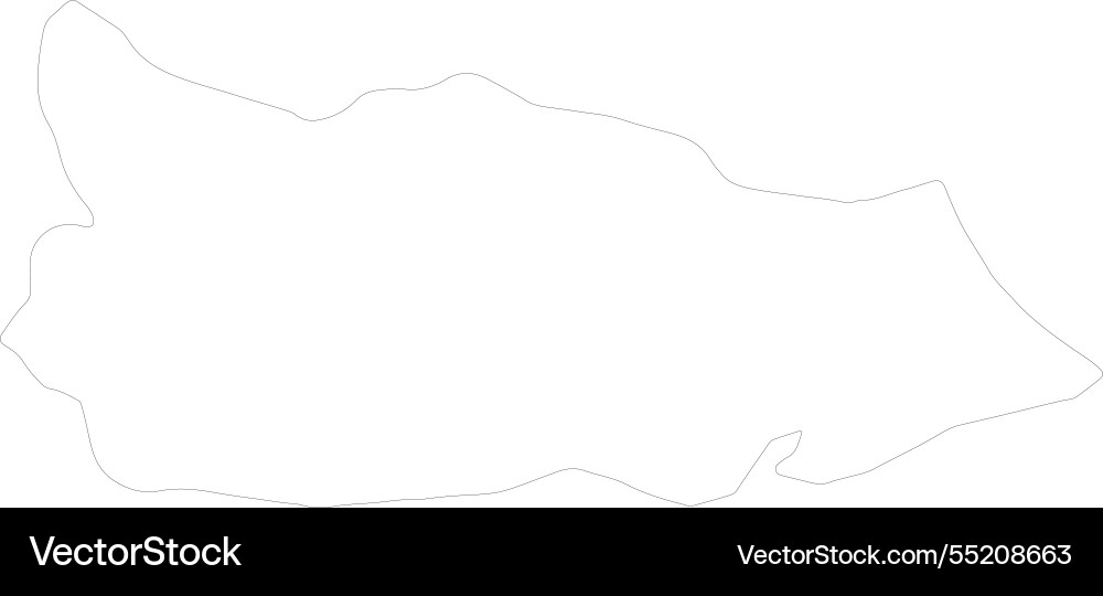 Saint thomas jamaica outline map Royalty Free Vector Image