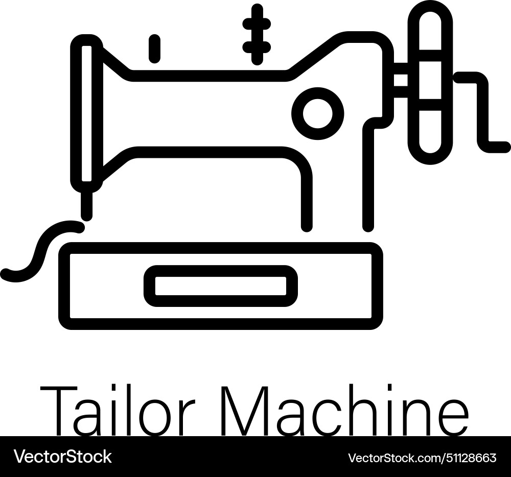 Tailor machine Royalty Free Vector Image - VectorStock