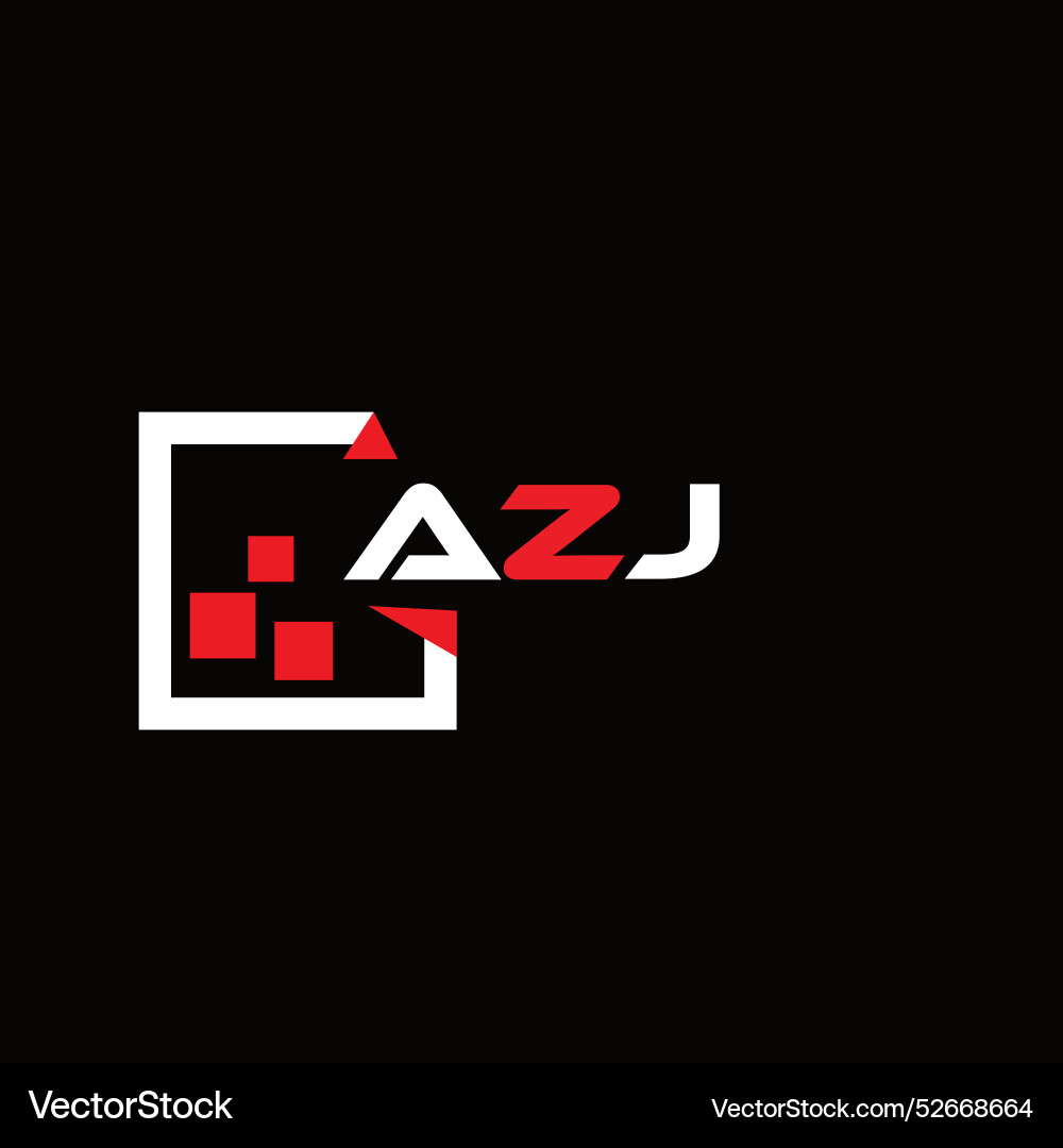 Azj creative minimalist letter logo unique Vector Image
