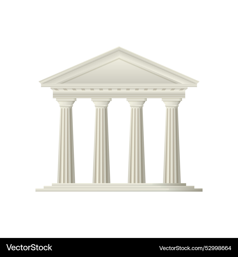 Classical temple facade Royalty Free Vector Image