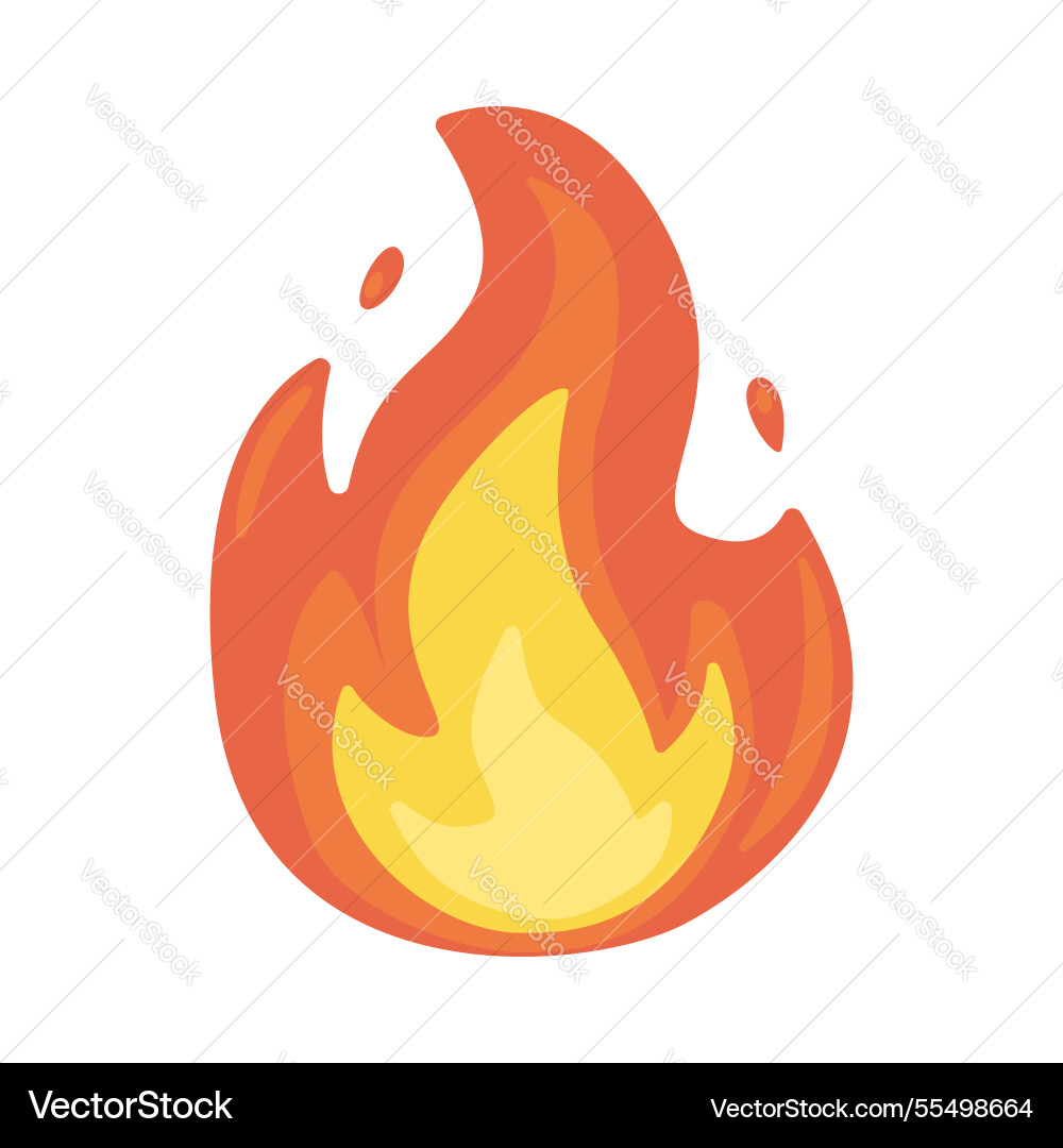 Feuerzeichen Emoji Symbol Blaze Symbol Lizenzfreier Vektor
