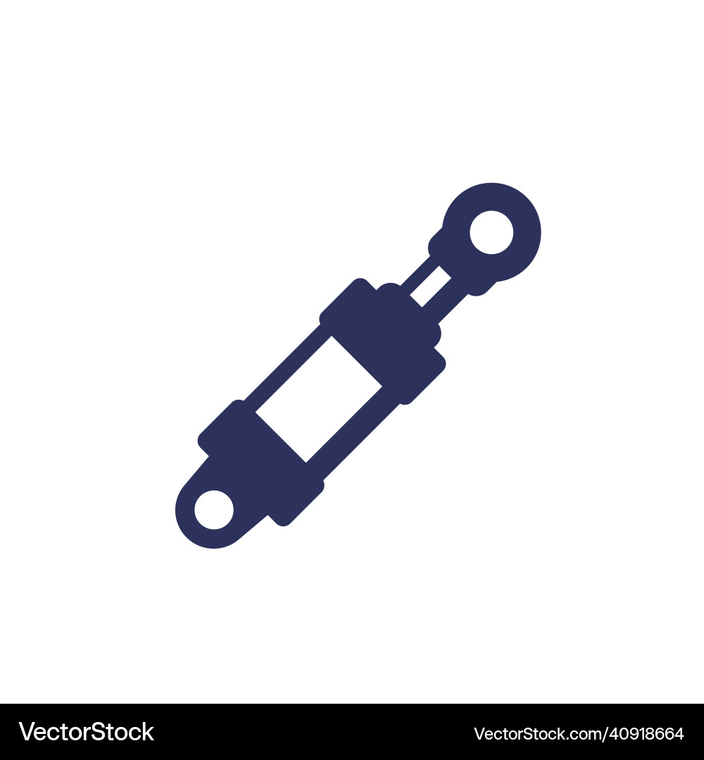 Hydraulic cylinder pneumatic equipment icon Vector Image
