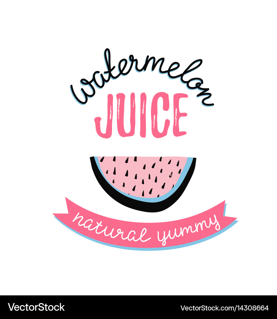 Modern design poster with slice watermelon Vector Image