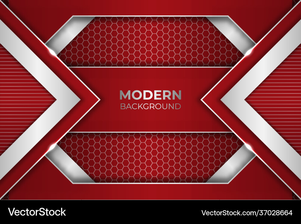 Modern metallic triangle glow maroon background Vector Image