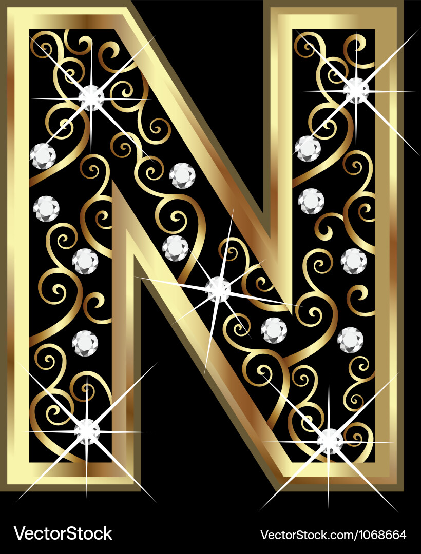 N Letter In Gold 6" LED Marquee Letter "N" Gold | EFavormart
