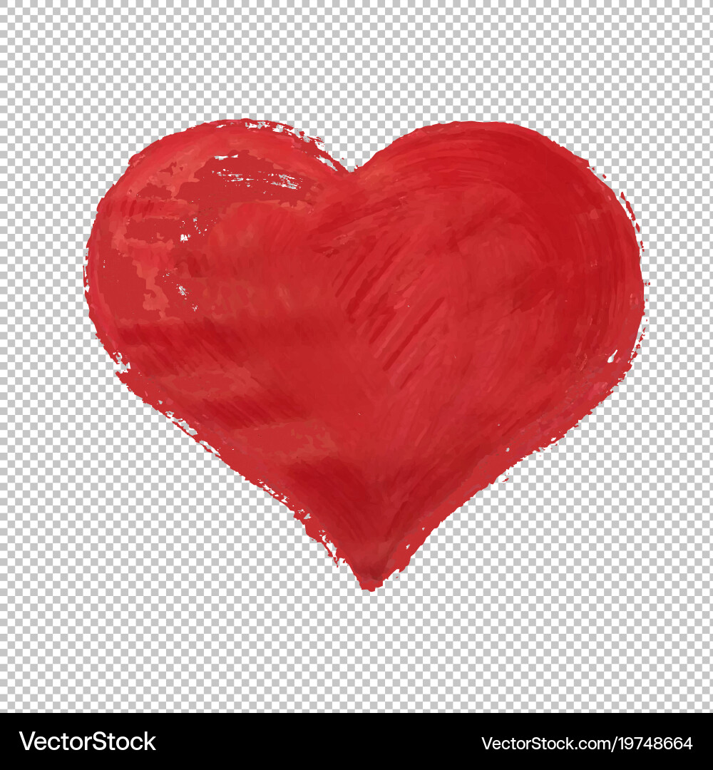 Red heart symbol isolated Royalty Free Vector Image