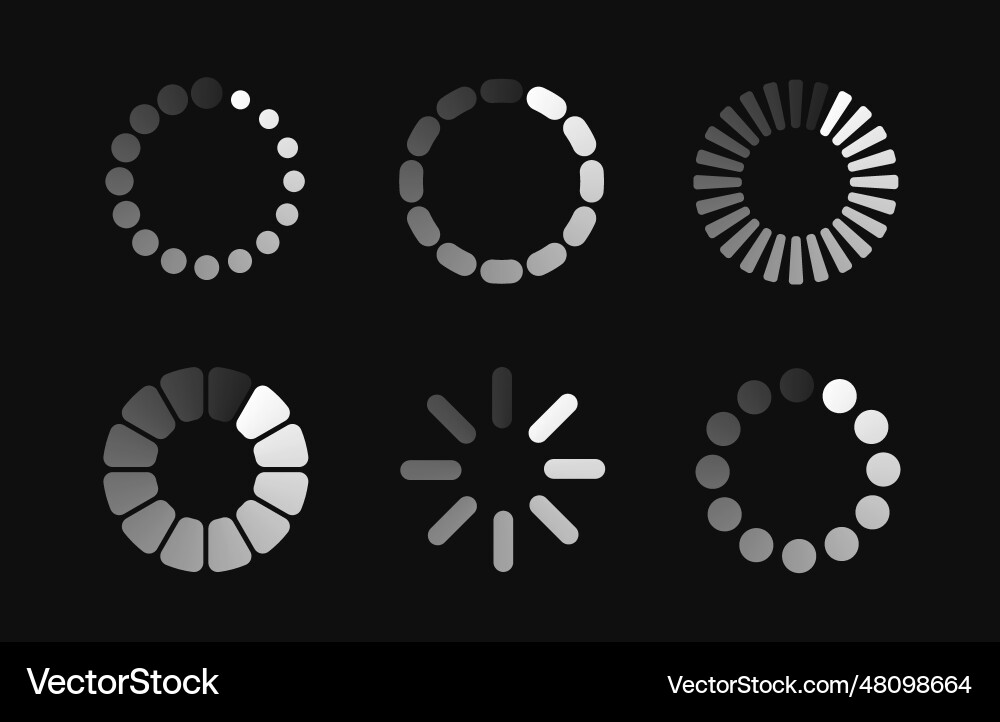 Set loading icon Royalty Free Vector Image - VectorStock