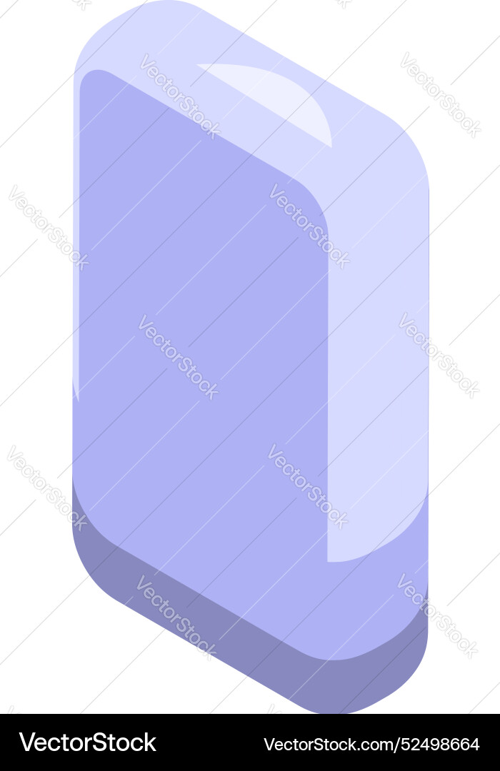 Smartphone with rounded corners in isometric view Vector Image