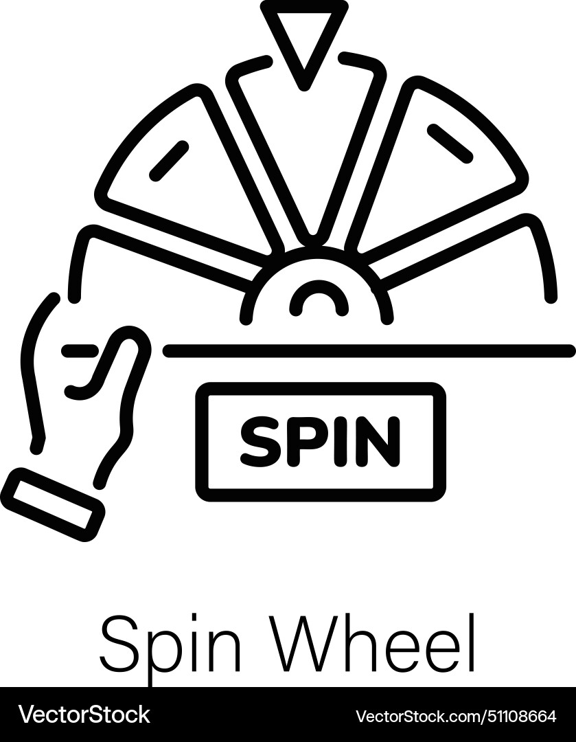 Spin wheel Royalty Free Vector Image - VectorStock
