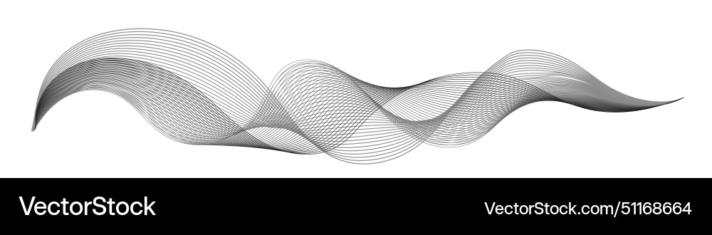Undulate sound wave swirl wavy swoosh frequancy Vector Image