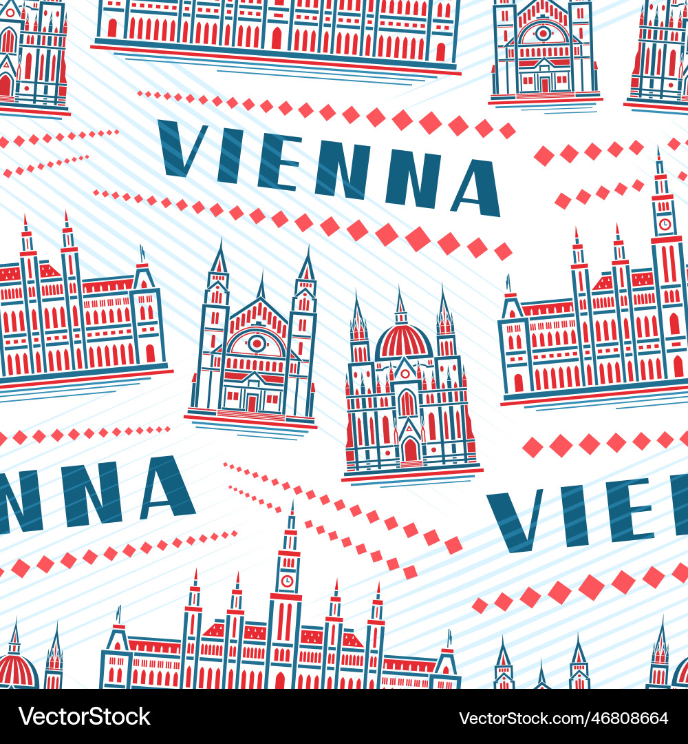 Vienna seamless pattern Royalty Free Vector Image