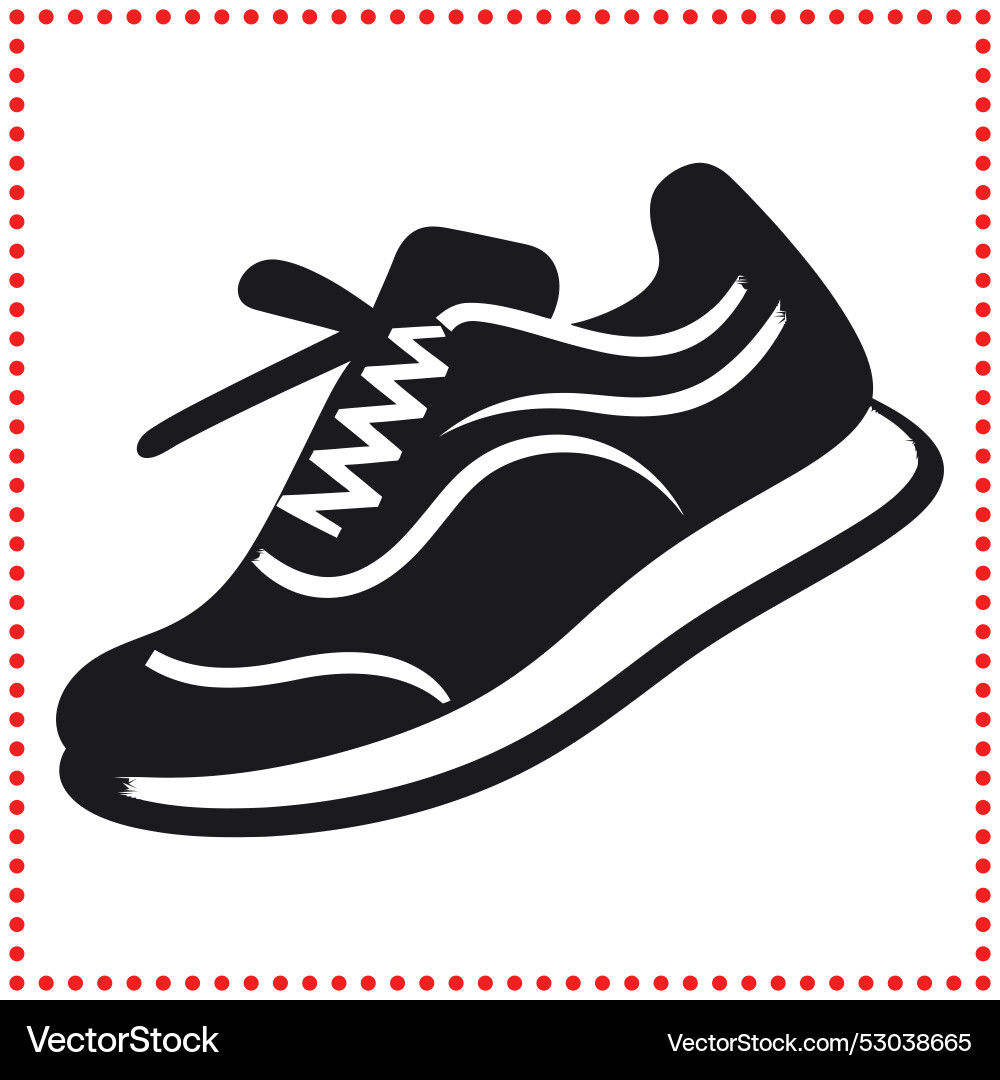 Bold and contemporary black and white sneaker Vector Image