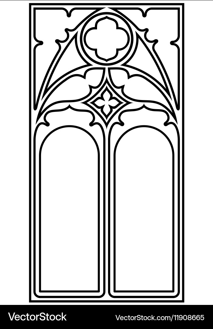Gothic style frame Royalty Free Vector Image - VectorStock