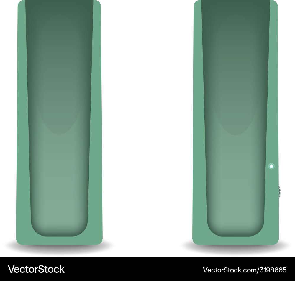 Green computer audio speakers Royalty Free Vector Image