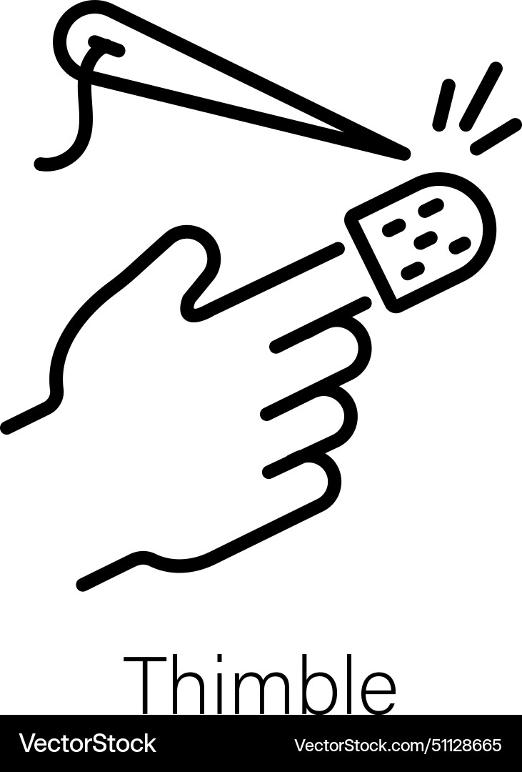 Thimble Royalty Free Vector Image - VectorStock