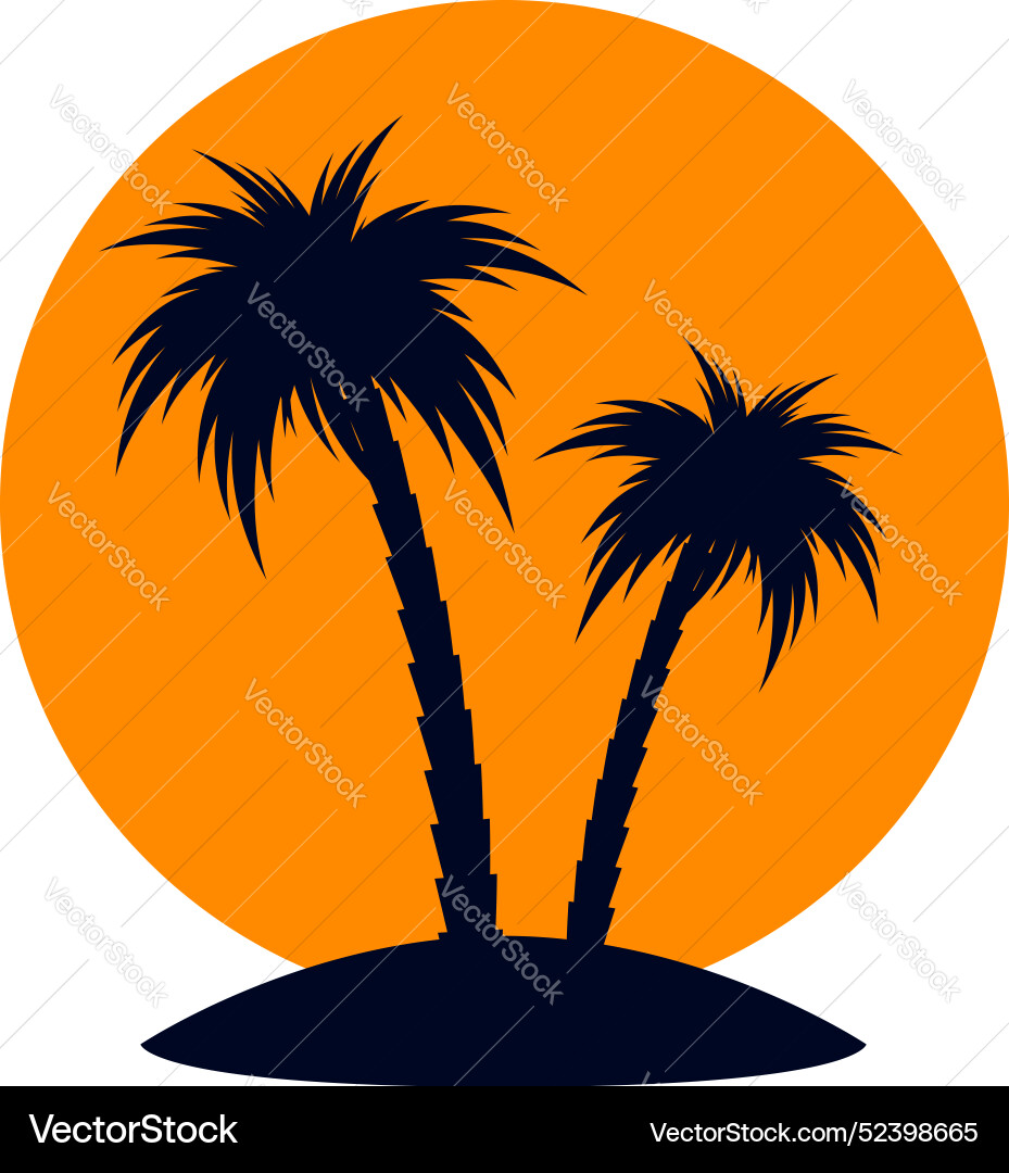 Tropical palm tree Royalty Free Vector Image - VectorStock