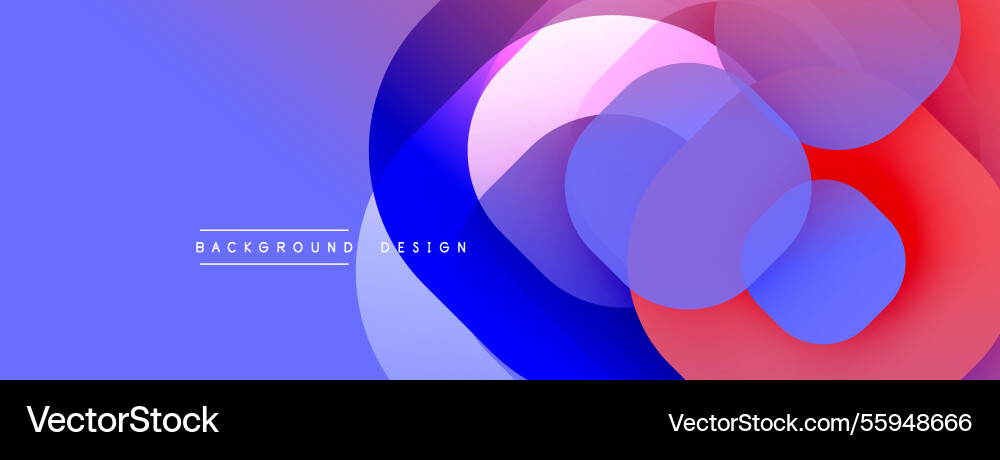 Circular abstract design with overlapping Vector Image