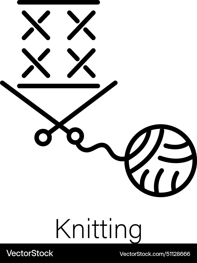 Knitting Royalty Free Vector Image - VectorStock