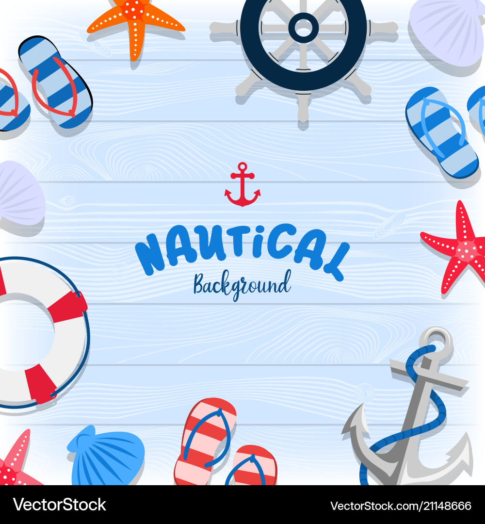 Nautical background design Royalty Free Vector Image