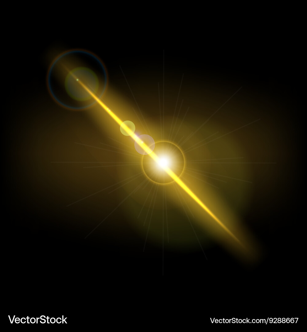 Abstract background with yellow lens flare Vector Image