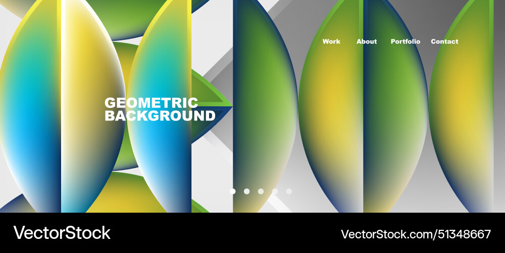 Abstract geometric shapes web design page Vector Image