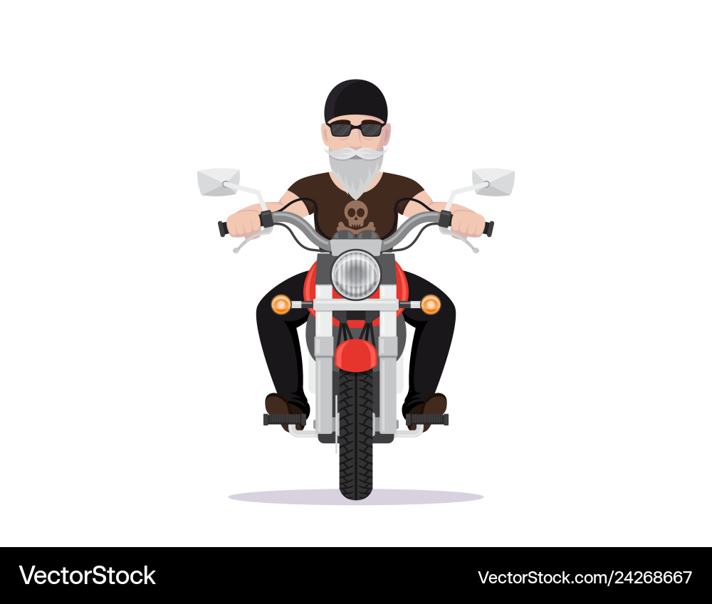 Biker character design Royalty Free Vector Image