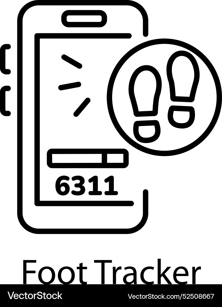 Foot tracker Royalty Free Vector Image - VectorStock