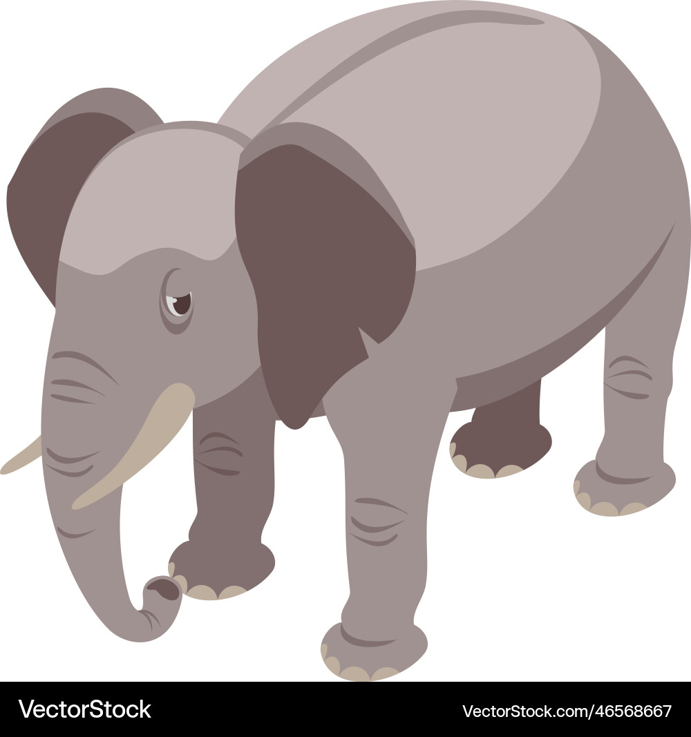 Isometric elephant Royalty Free Vector Image - VectorStock