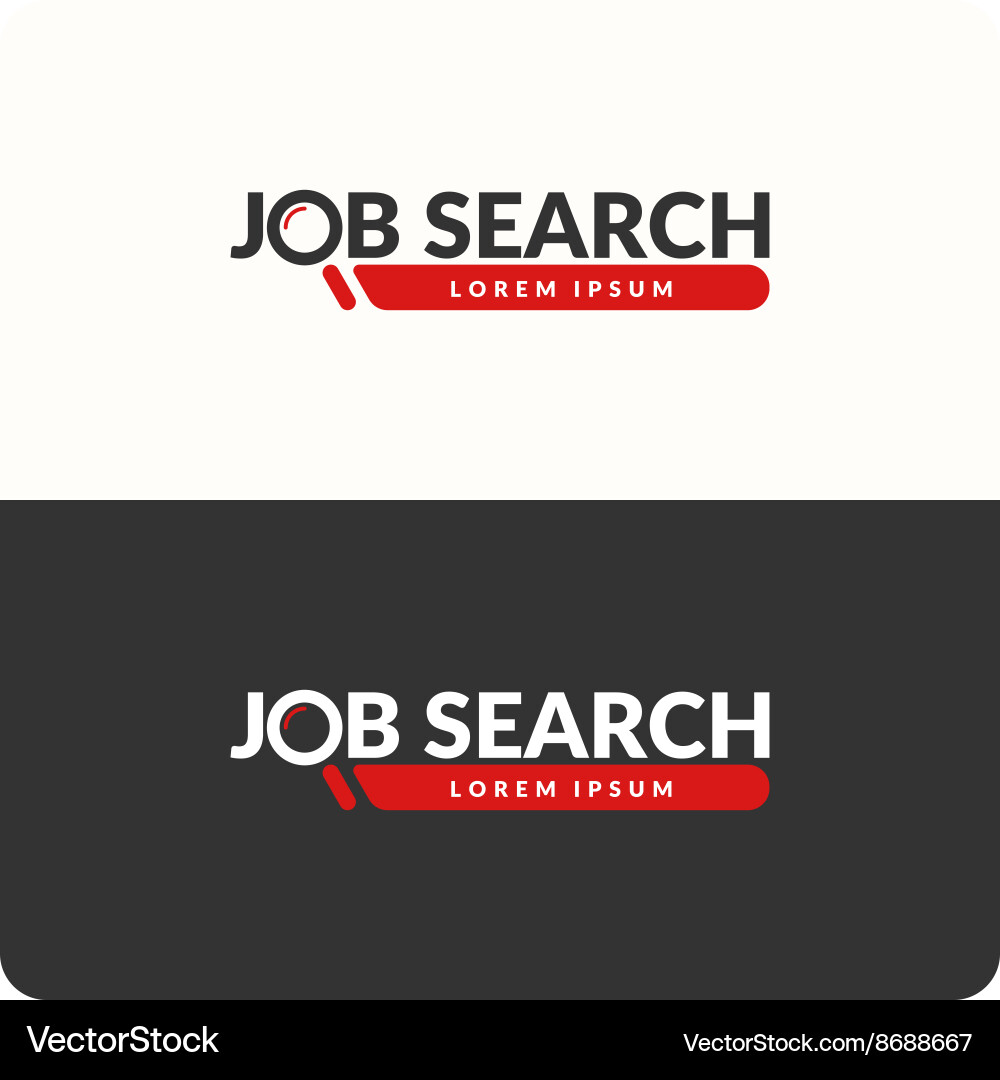 Job suchen Logo Lizenzfreies Vektorbild - VectorStock