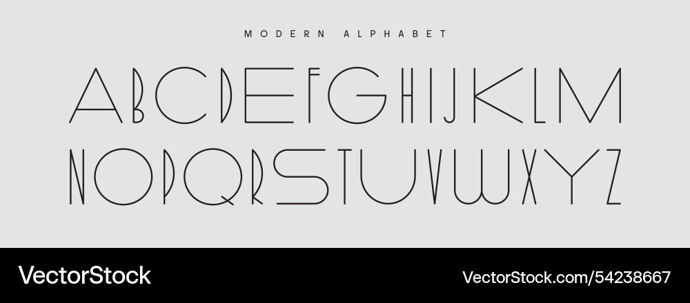 Modern alphabet design Royalty Free Vector Image