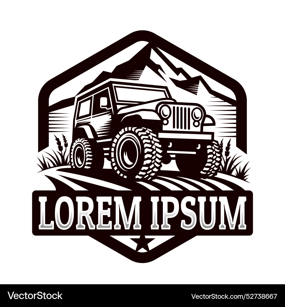 Off road logo 4x4 vehicle design Royalty Free Vector Image