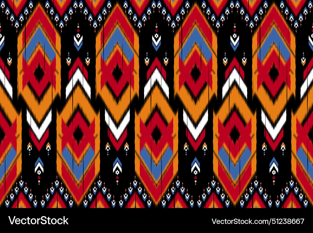 Oriental ikat native style geometric ethnic Vector Image