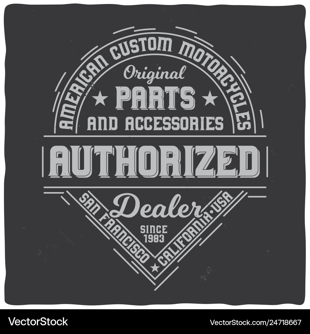 Vintage label design with lettering Royalty Free Vector