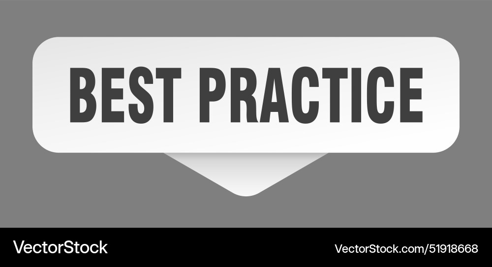 Best practice sticker sign isolated Royalty Free Vector